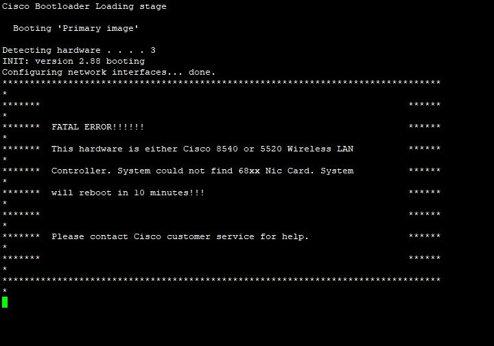 Cisco 5520 Wlc Not Booting Cisco Community